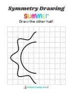 Summer Symmetry Drawing Worksheets for Kids (Free Printables)