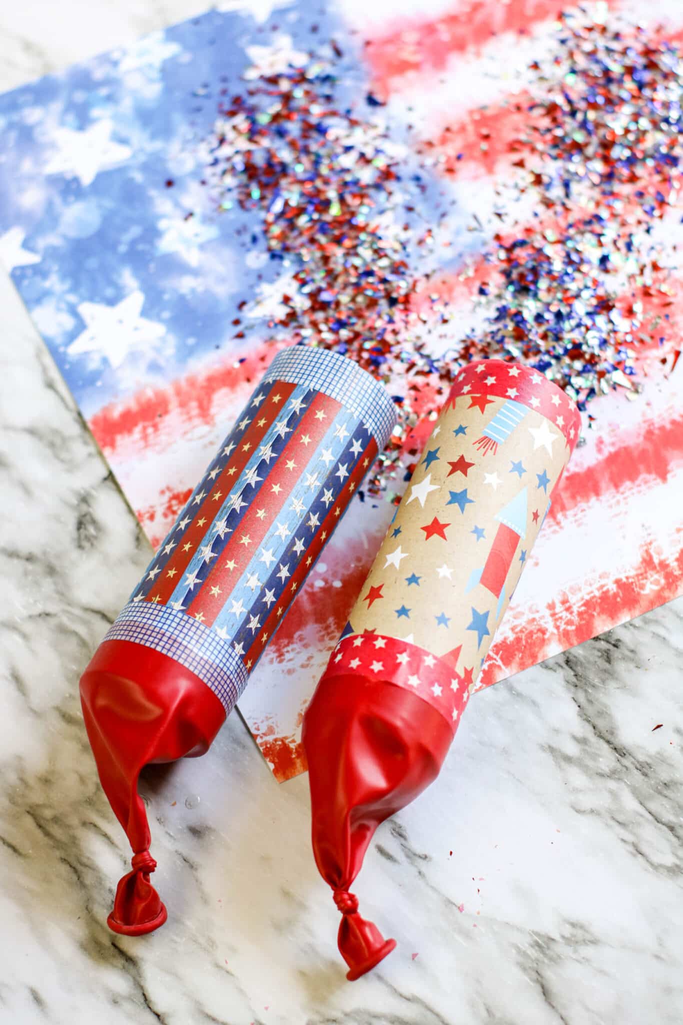 How to Make Independence Day Confetti Poppers