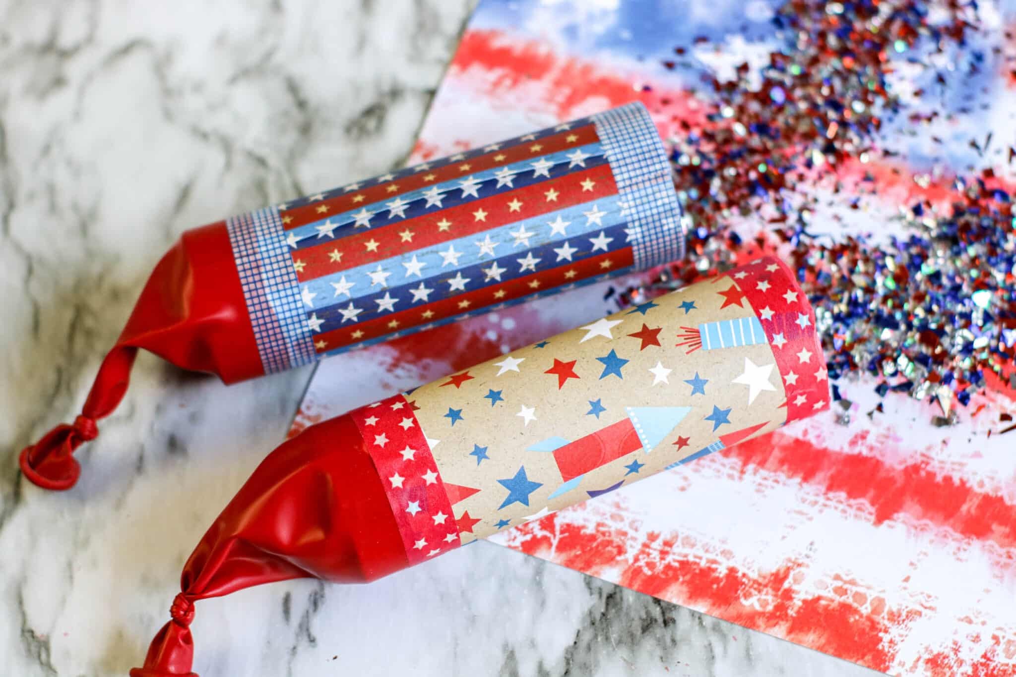 How to Make Independence Day Confetti Poppers