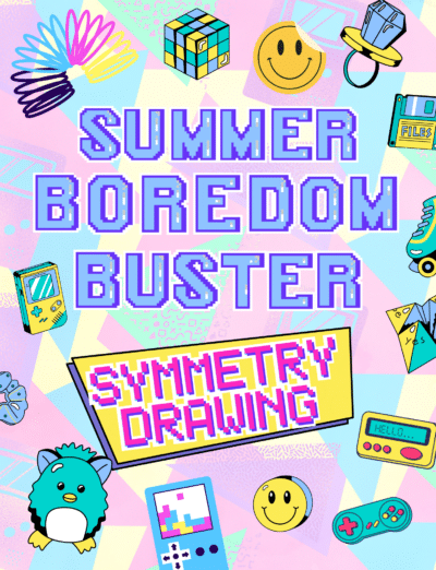 Summer Symmetry Drawing Worksheets for Kids (Free Printables)
