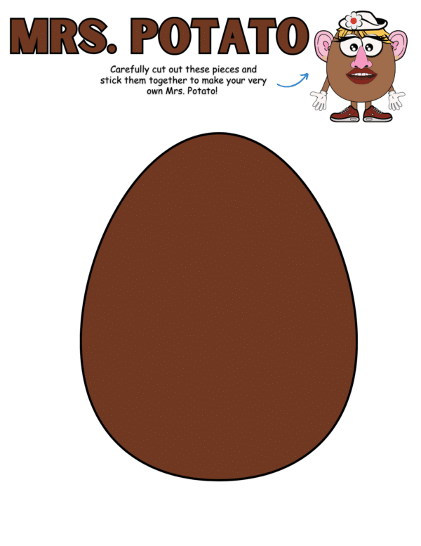 Build Mrs. Potato Head Printable Craft (Free Template)
