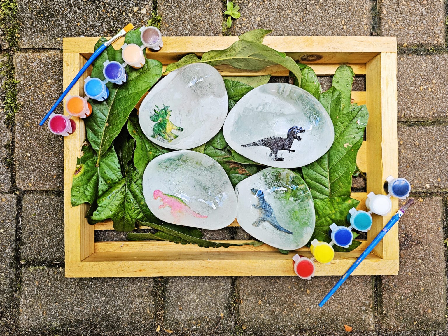 Painted Frozen Dinosaur Eggs Craft For Kids
