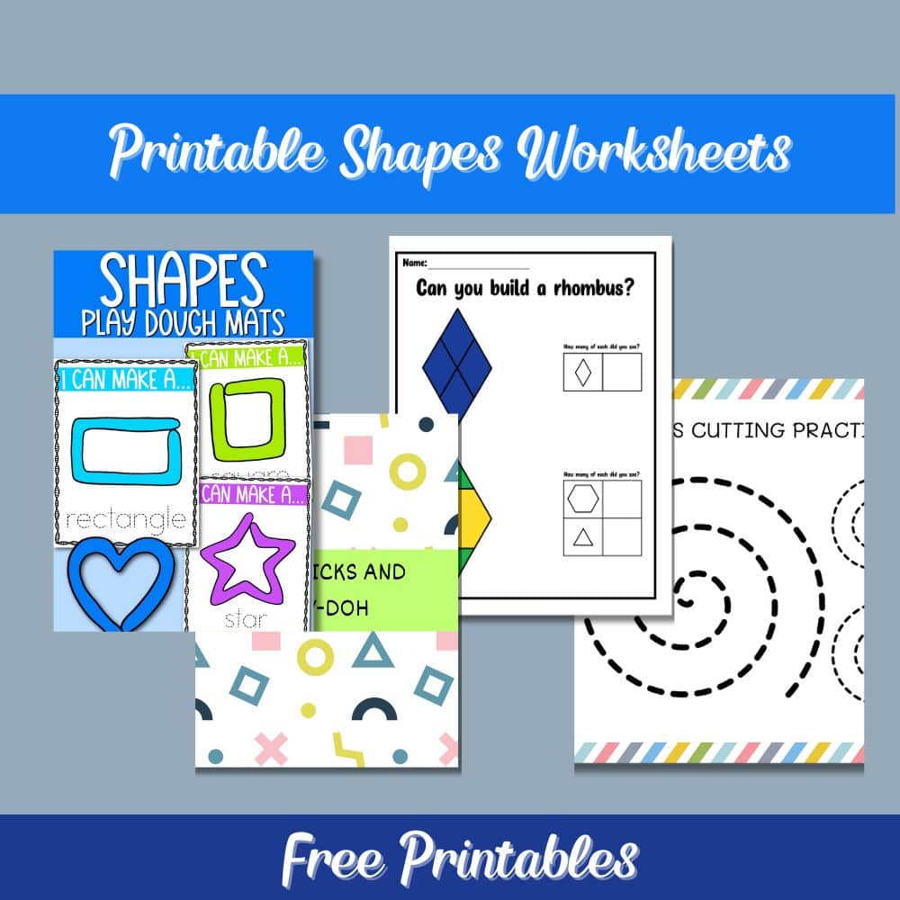 Free Printable Shapes Worksheets for Kids