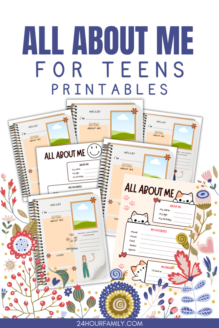 All About Me Printables For Teens (Free Template)