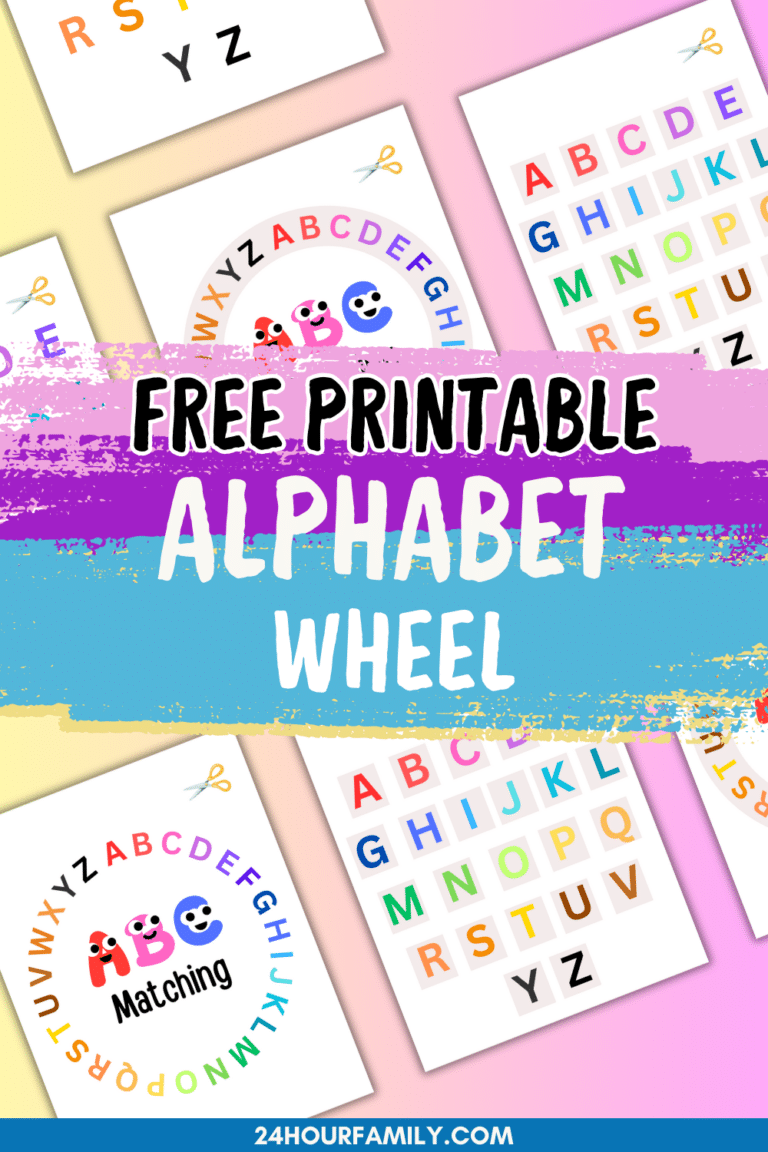 Printable Alphabet Matching Wheel (Free Printable)