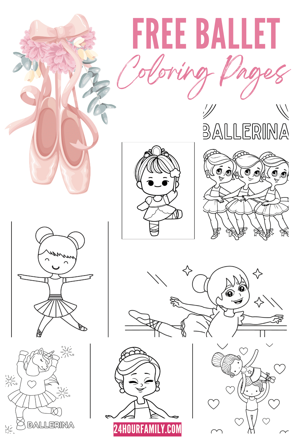 24 Simple Ballet Coloring Pages (Free To Print PDF)