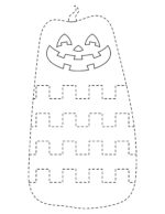 Pumpkin Scissor Skills Worksheets for Kids