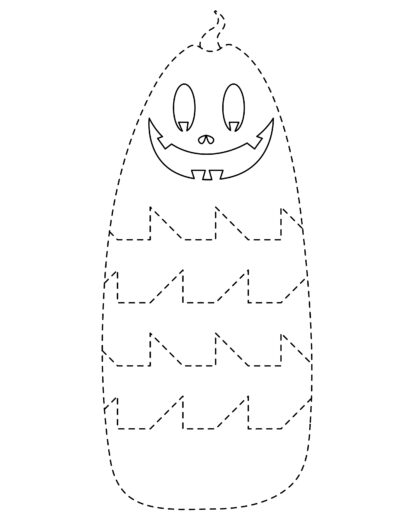 Pumpkin Scissor Skills Worksheets for Kids