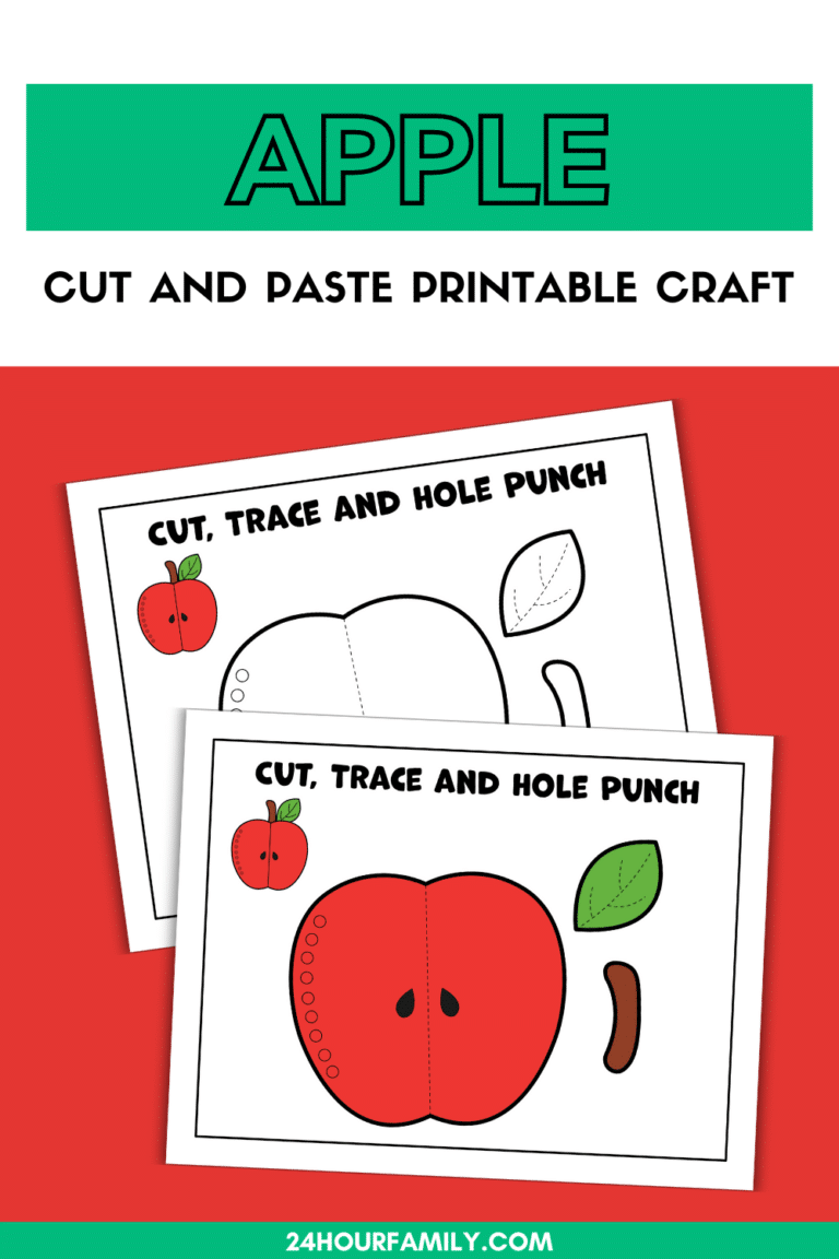Apple Cut and Paste Craft (Free Printable Template PDF)