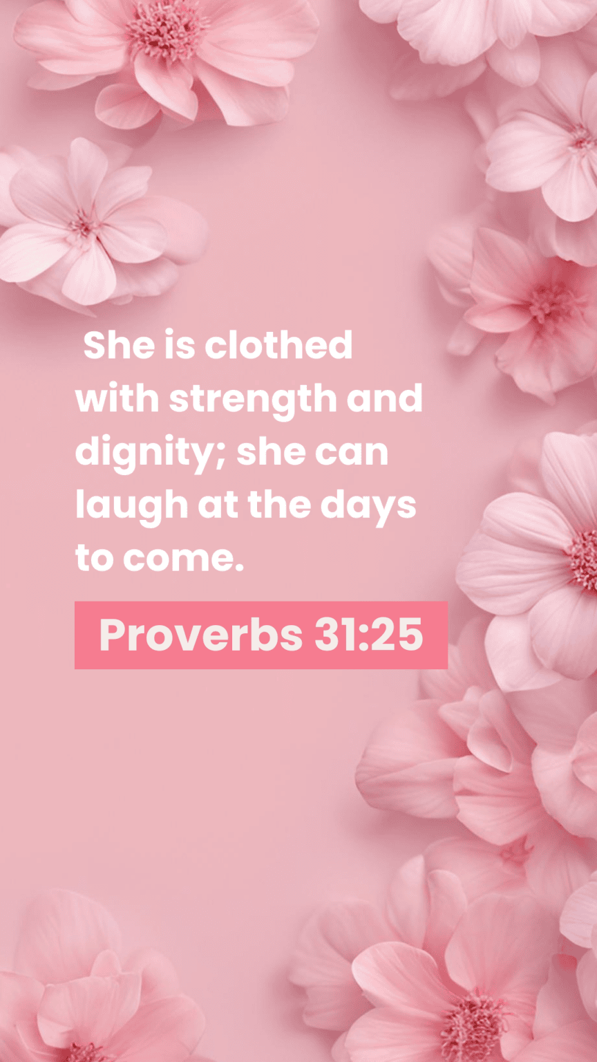 Pink Bible Verse Wallpaper- Free To Download