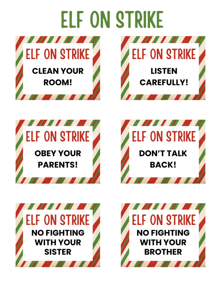 Elf on Strike! Free Printable to Add Fun to Your Elf on the Shelf