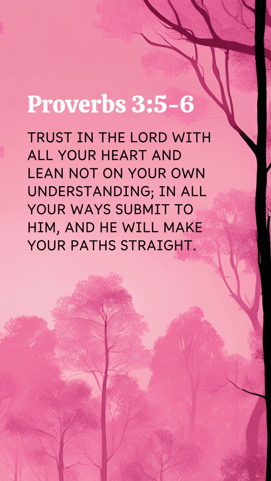 Pink Bible Verse Wallpaper- Free To Download