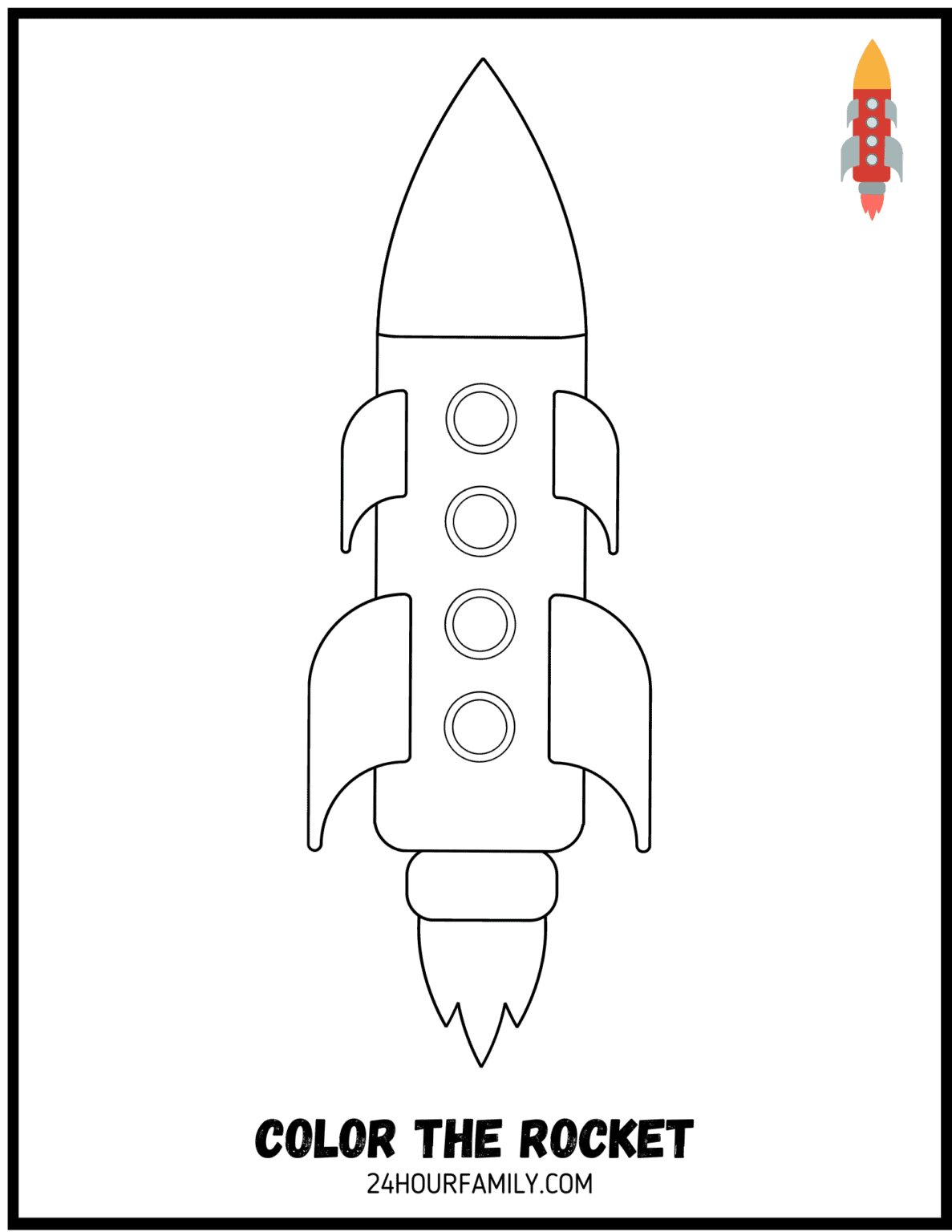 Build a Rocket Cut and Paste Craft (Free Printable)