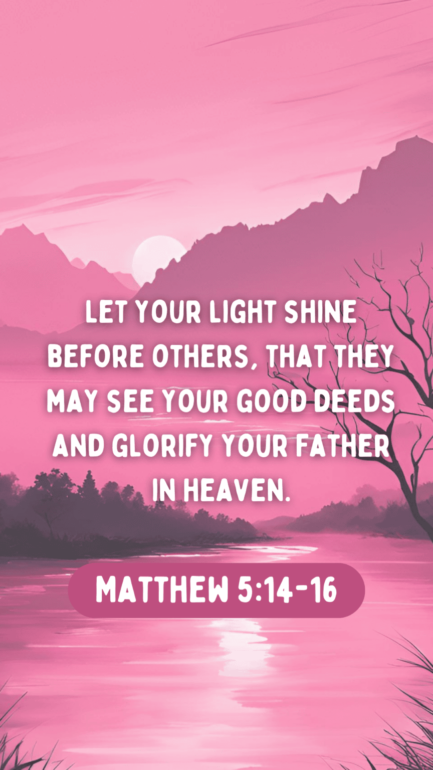 Pink Bible Verse Wallpaper- Free To Download