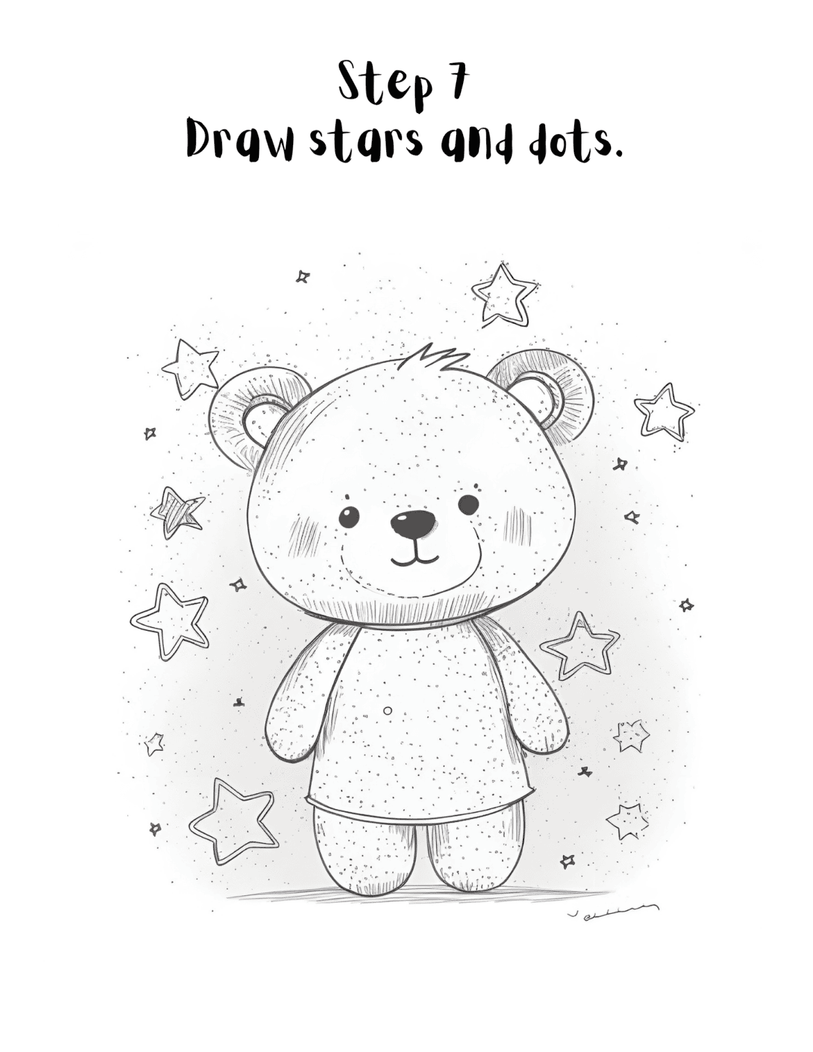 Step-By-Step Guide: How to Draw a Teddy Bear (Free Teddy Bear Tracing ...