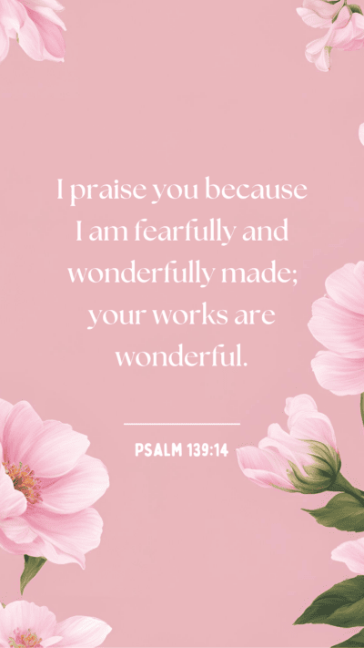 Pink Bible Verse Wallpaper- Free To Download
