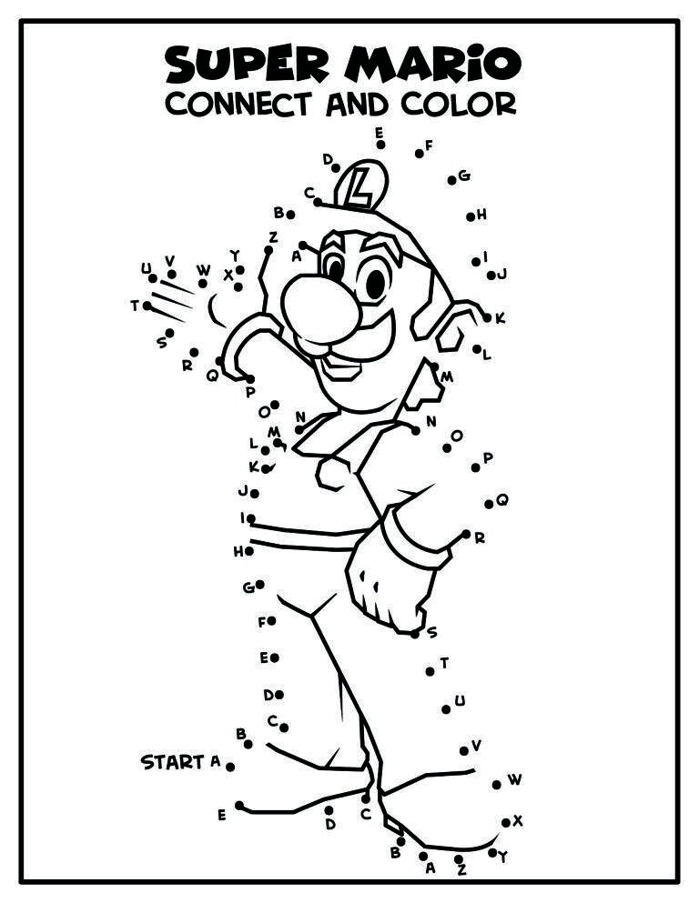 Super Mario Connect the Dots: Fun Printable Adventure for Kids