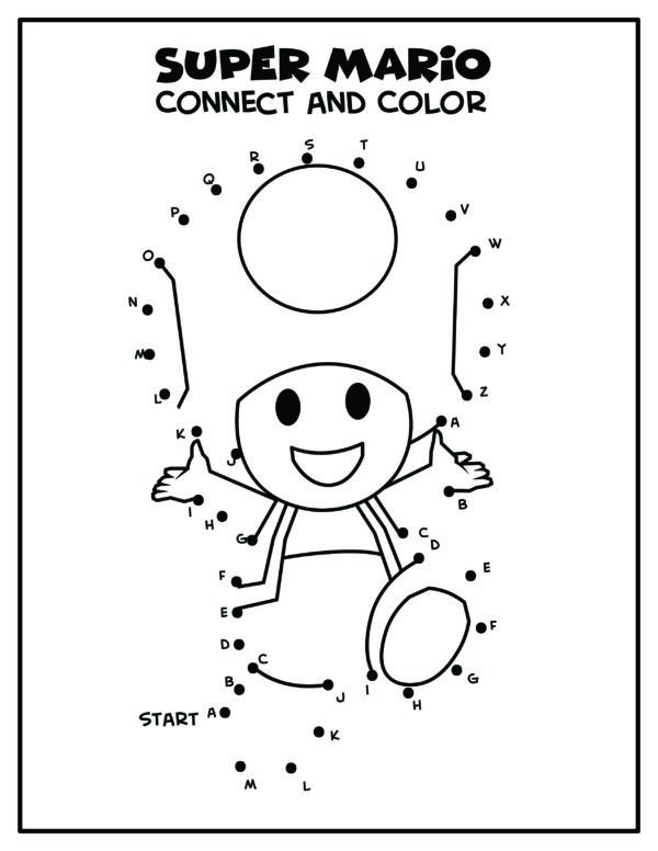 Super Mario Connect the Dots: Fun Printable Adventure for Kids