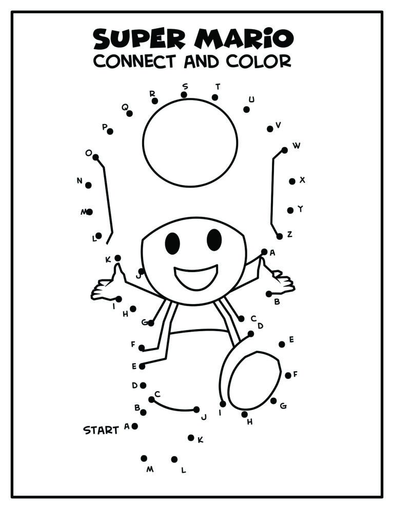 Super Mario Connect the Dots: Fun Printable Adventure for Kids