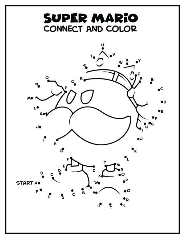 Super Mario Connect the Dots: Fun Printable Adventure for Kids