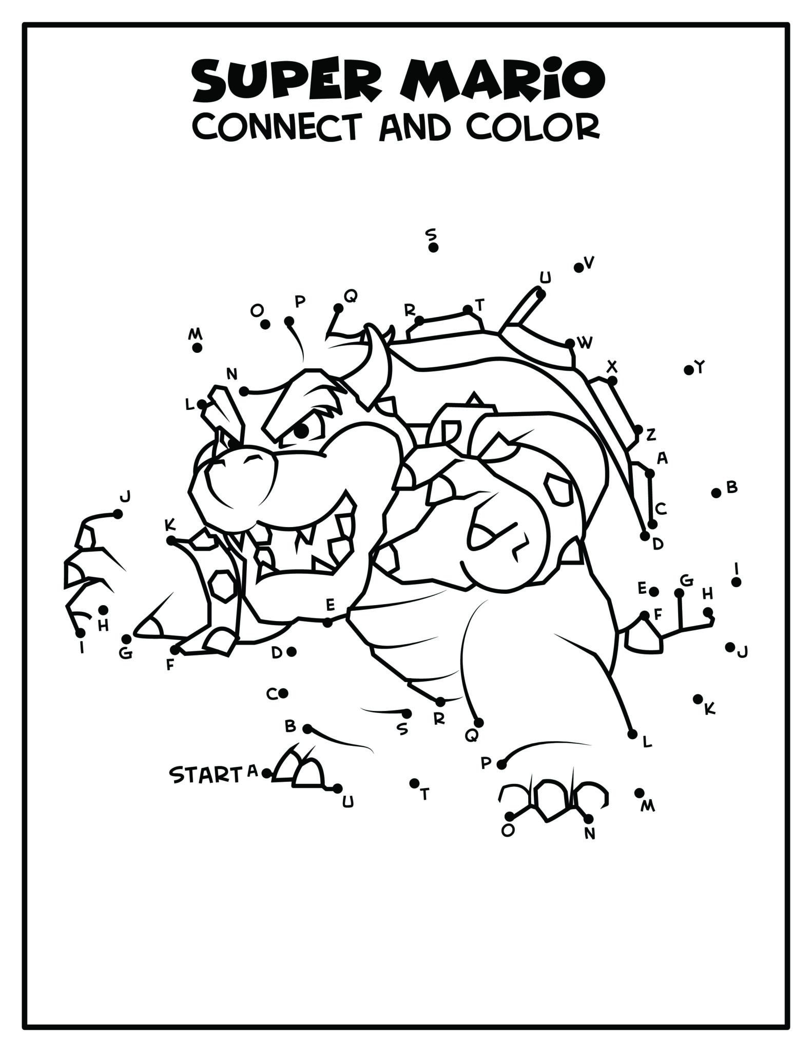 Super Mario Connect the Dots: Fun Printable Adventure for Kids
