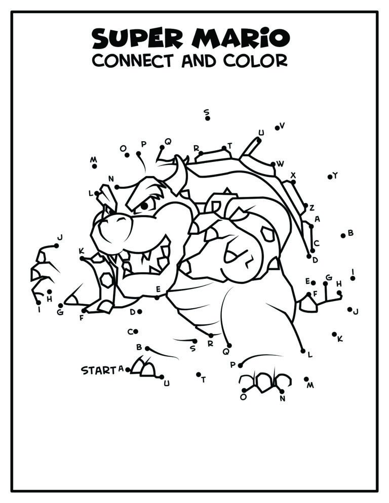 Super Mario Connect the Dots: Fun Printable Adventure for Kids