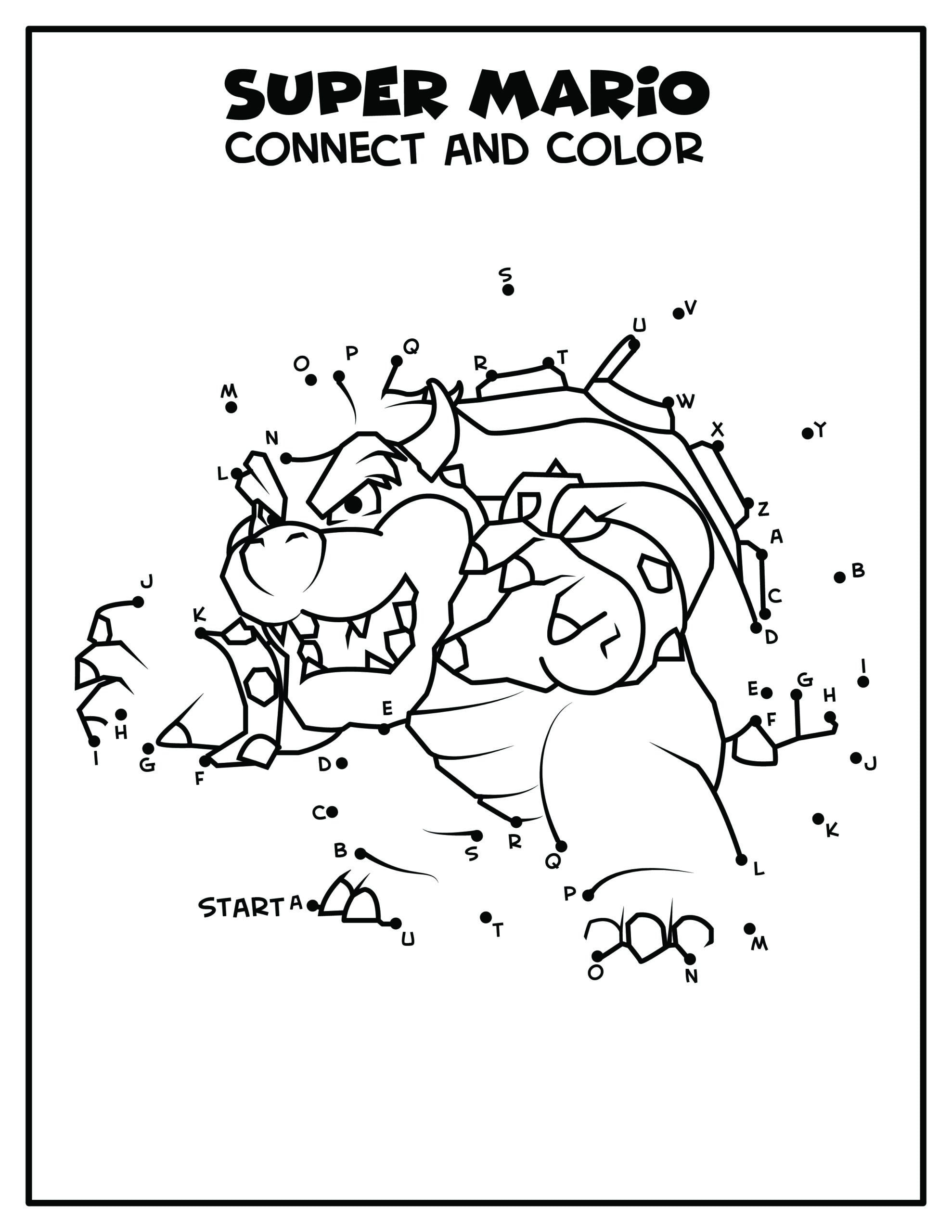 Super Mario Connect the Dots: Fun Printable Adventure for Kids