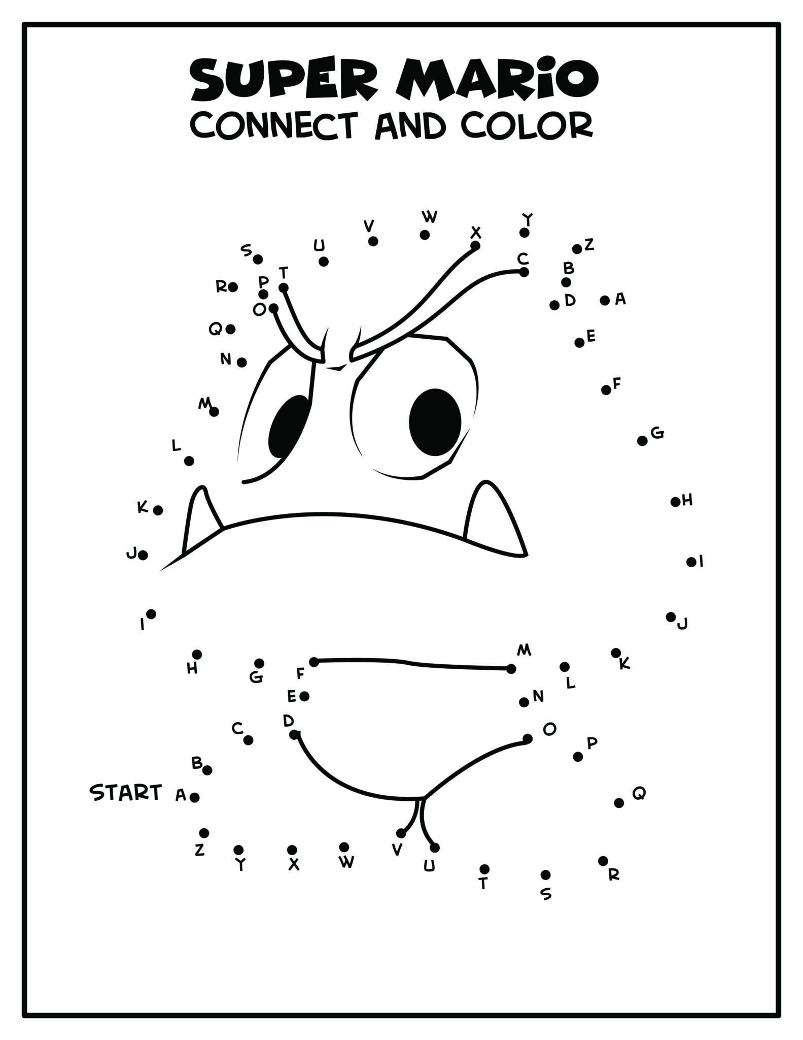 Super Mario Connect the Dots: Fun Printable Adventure for Kids