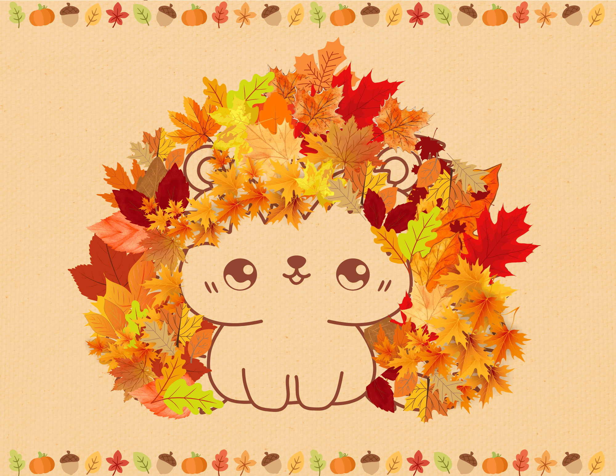 Fall Hedgehog Leaves Craft (Free Printable)