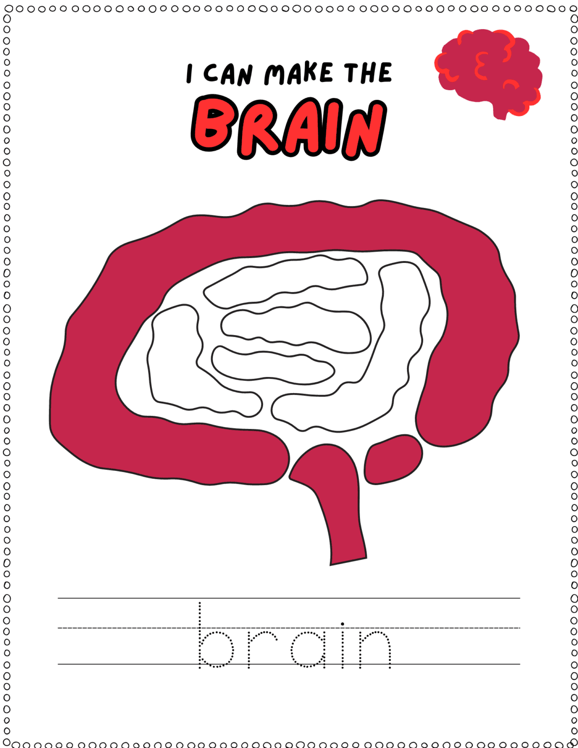Human Organs Playdough Mats (Free to Print)