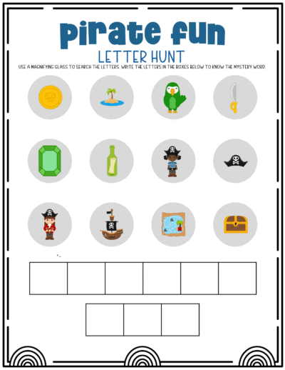 15 Free Printable Pirate Activities (Worksheets for Kids)