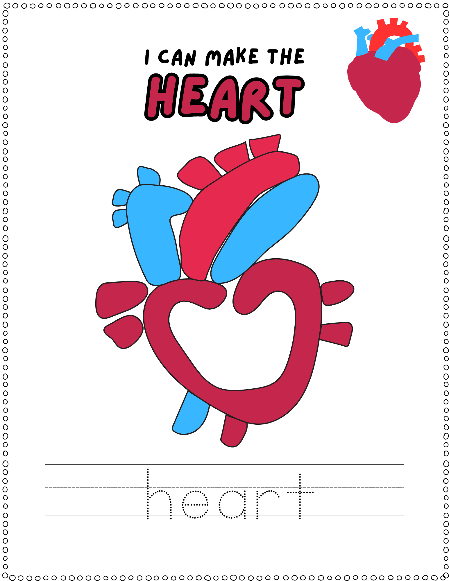 Human Organs Playdough Mats (Free to Print)