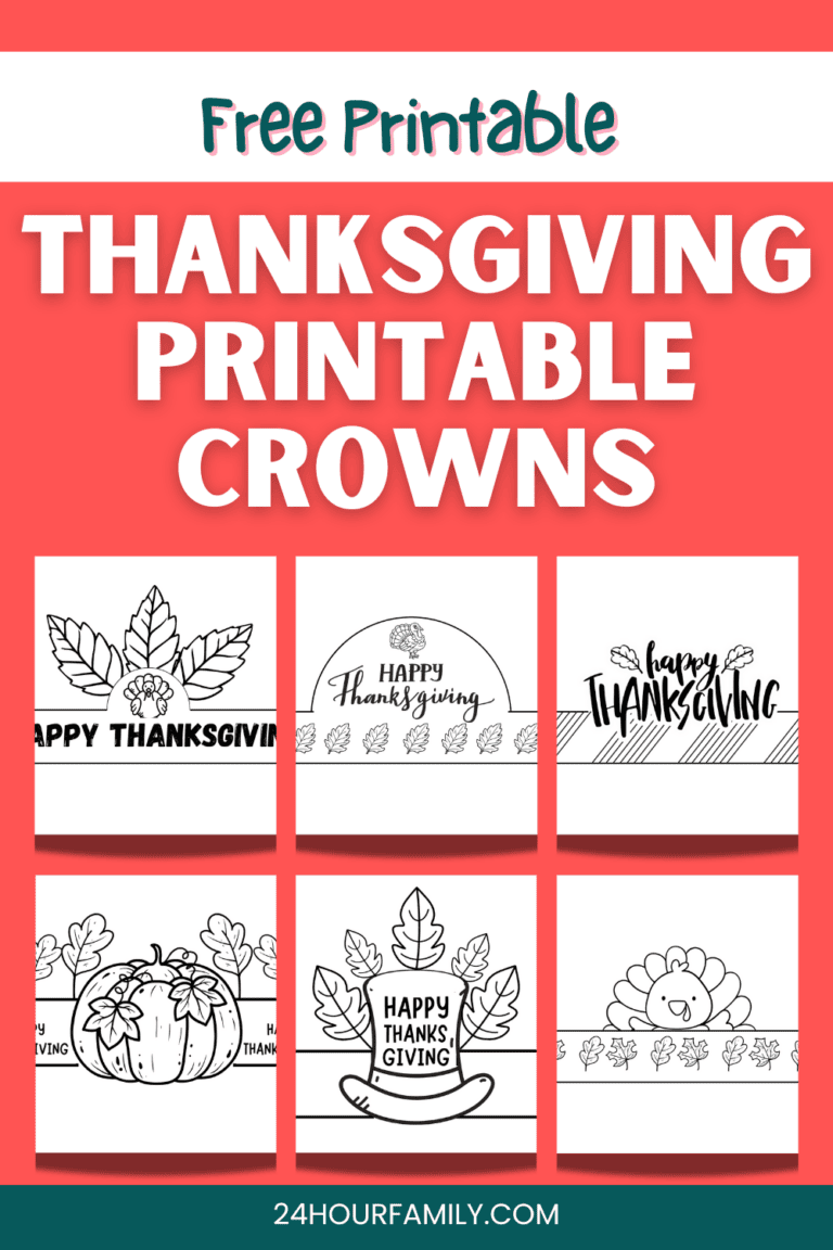 Thanksgiving Printable Crowns (Free Printable Craft)