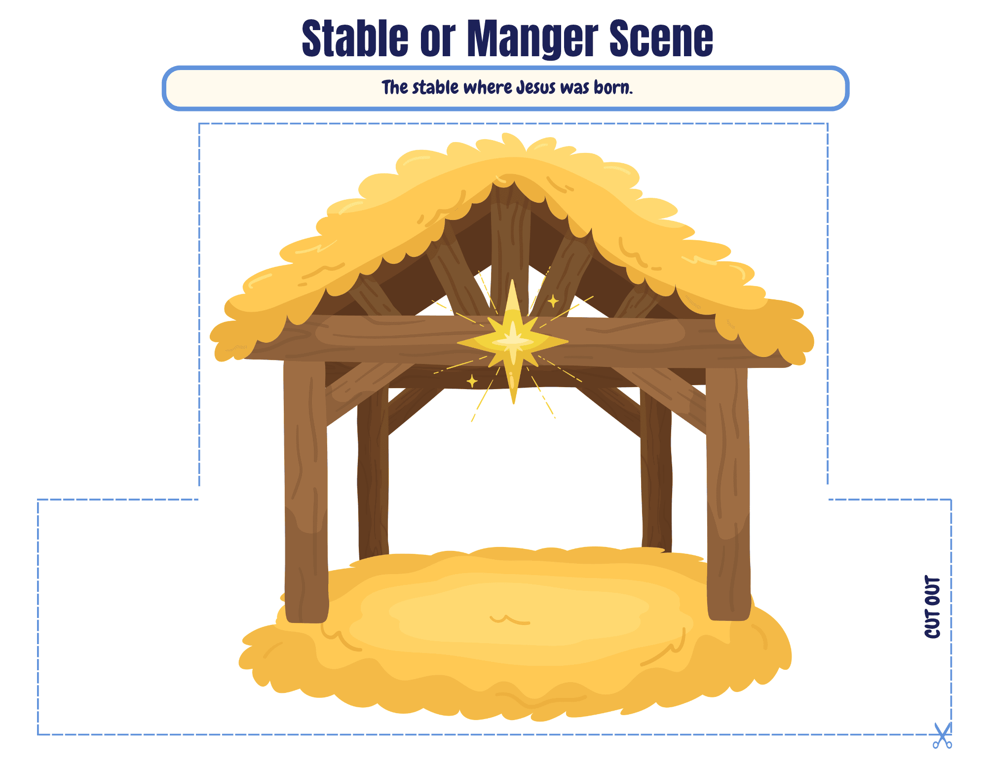 Nativity Scene Printable Craft (Free Template)