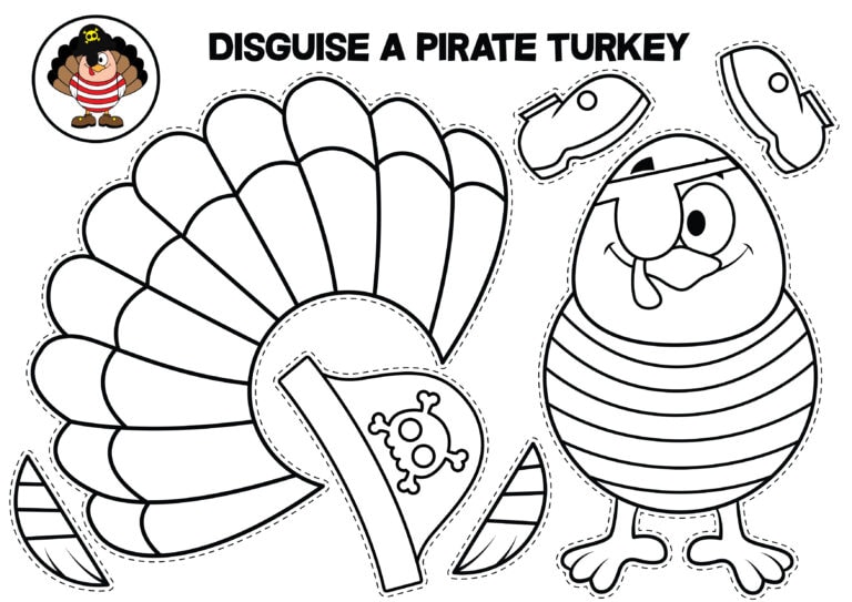 Create a Swashbuckling Pirate Turkey in Disguise Printable!