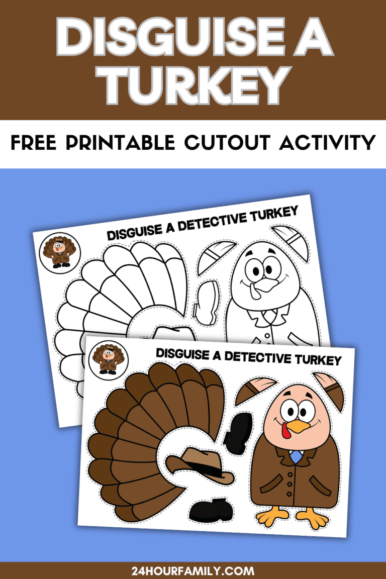 Disguise a Turkey as a Detective Printable (Free Template)