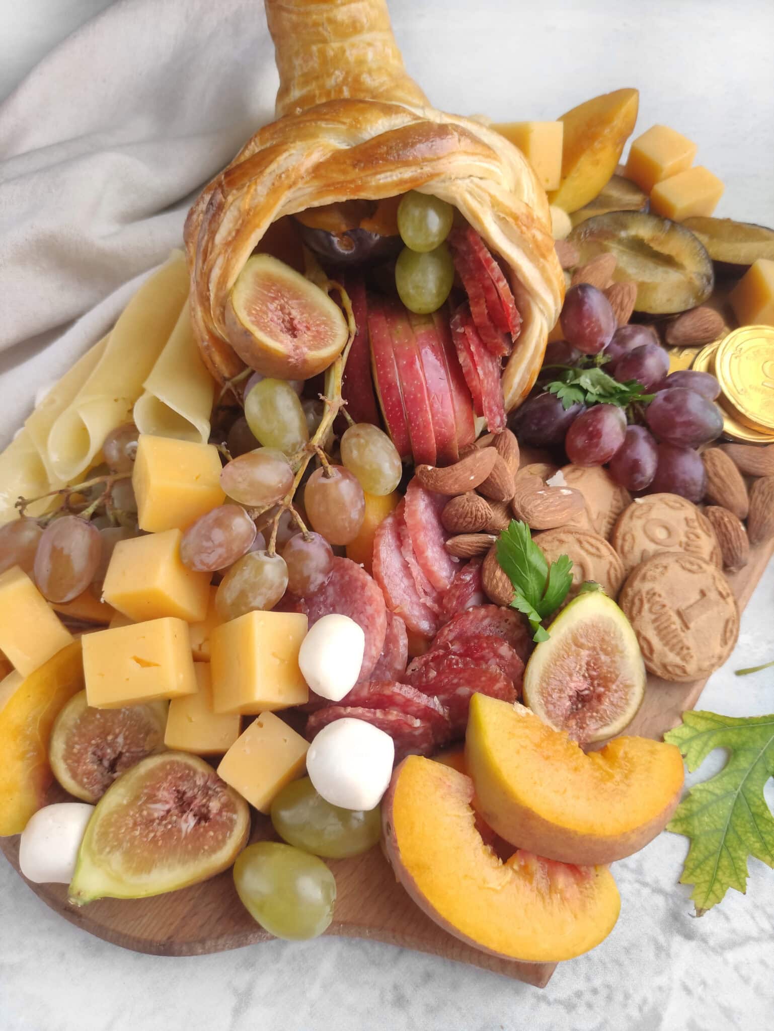How to Make a Thanksgiving Cornucopia Charcuterie Board