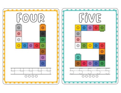 Learn Numbers 0 to 20 with These Free Snap Cube Number Mats