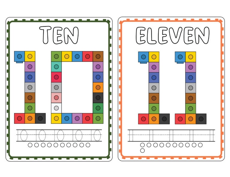 Learn Numbers 0 to 20 with These Free Snap Cube Number Mats