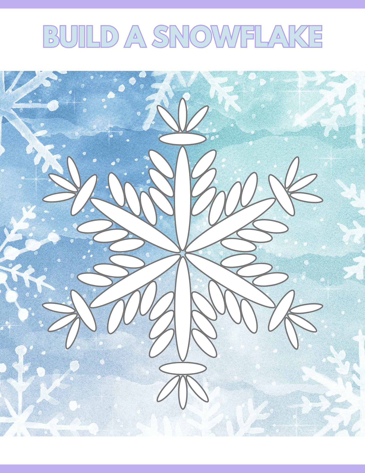 Snowflakes Playdough Mats Printable (Free to Print)
