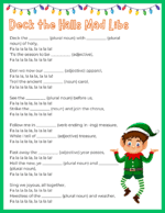 Christmas Songs Mad Libs Printables