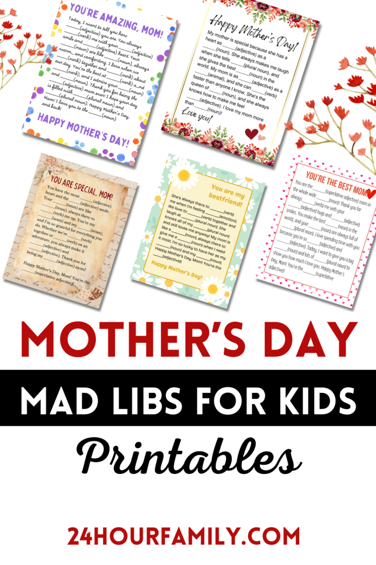 Celebrate Mother's Day with Mad Libs for Kids (Free Printable)