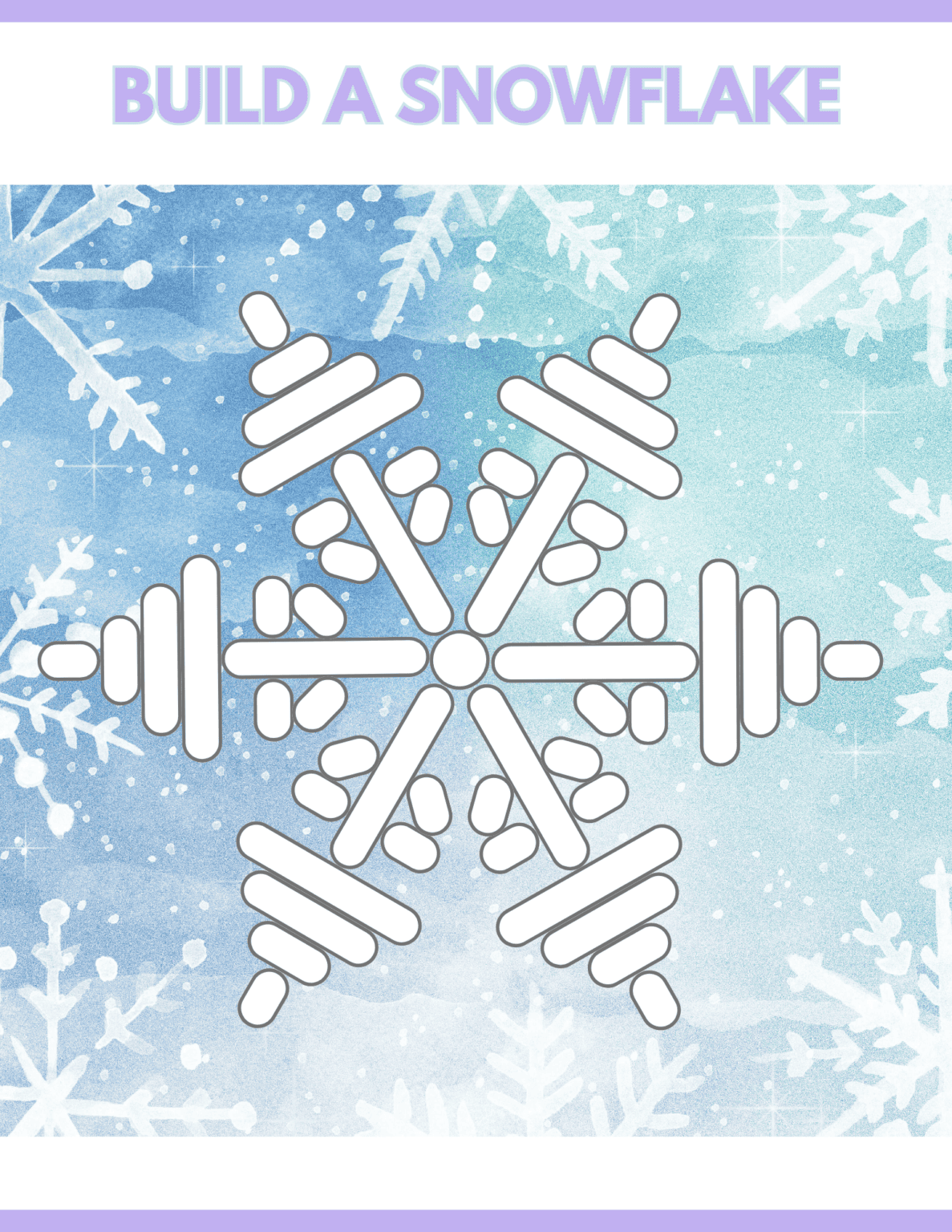 Snowflakes Playdough Mats Printable (Free to Print)