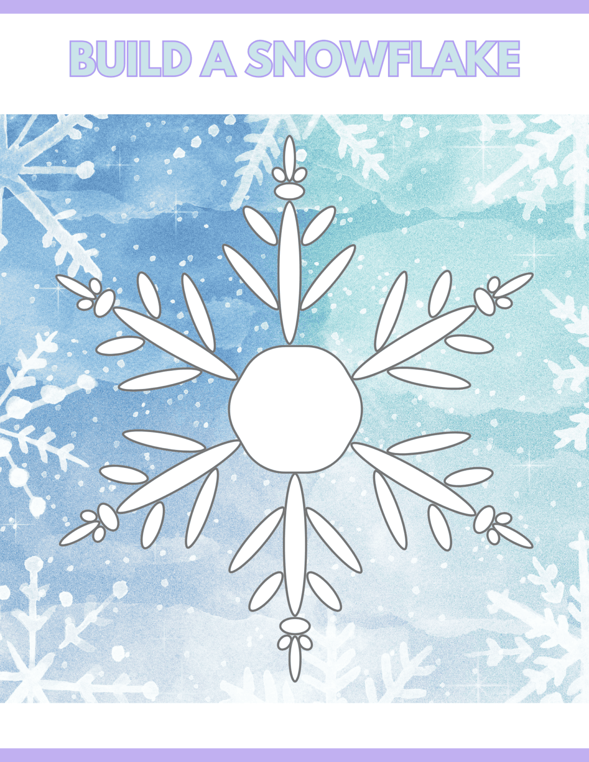 Snowflakes Playdough Mats Printable (Free to Print)