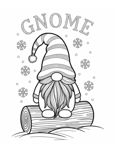 Gnome Christmas Coloring Pages (Free PDF Printables)