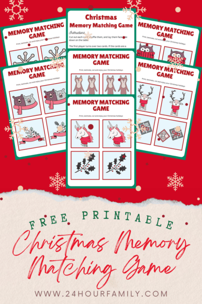 Christmas Memory Matching Game (Free to Print)