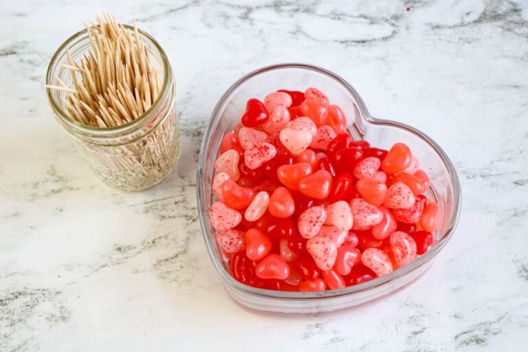 Heart Jelly Bean Toothpick Stem Structure Activity for Kids