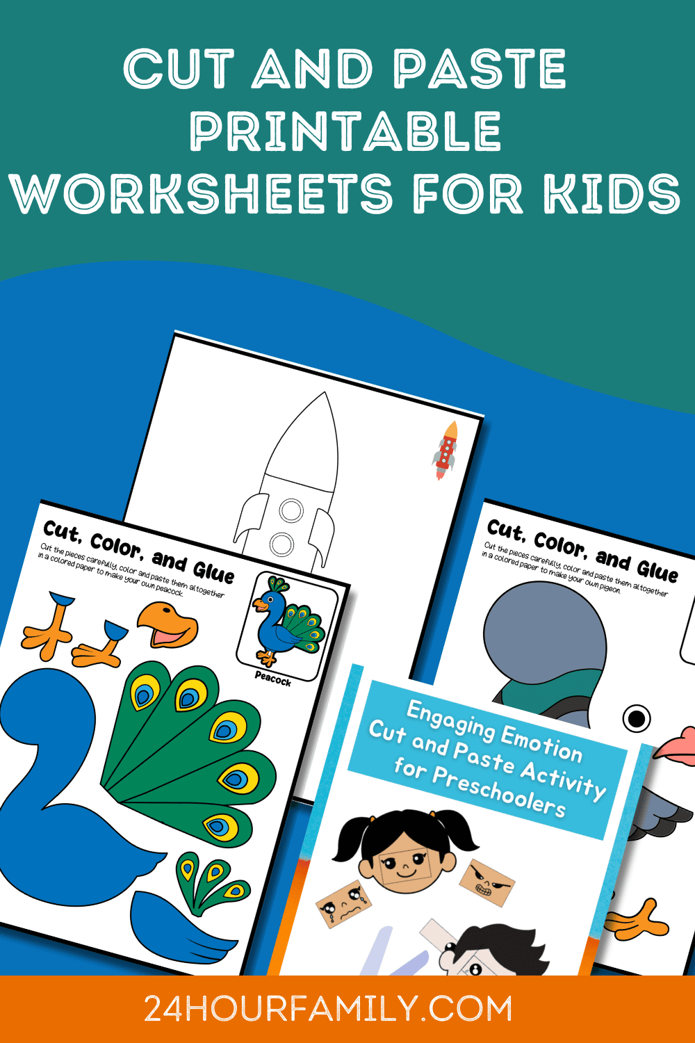 Cut and Paste Printable Worksheets for Kids