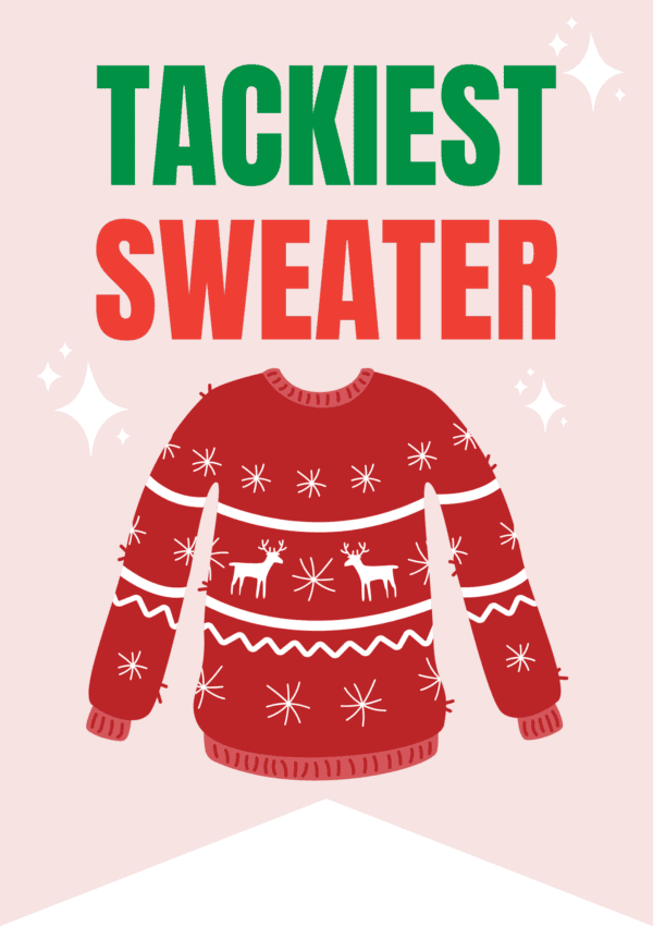 Ugly Christmas Sweater Awards Printables (Free to Print)