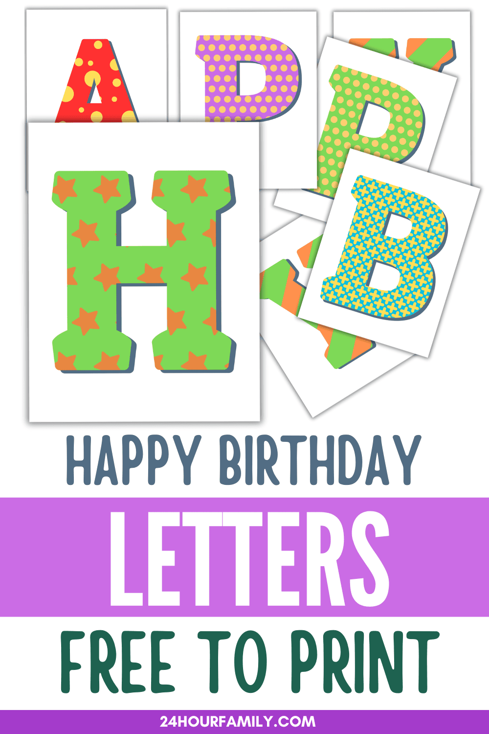 Happy Birthday Printable Letters (Free to Download)